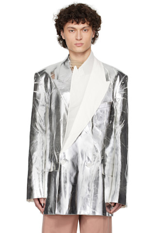 Dries Van Noten: ホワイト ダブルジャケット | SSENSE 日本 Dries Van Noten: ホワイト ダブルジャケット | SSENSE 日本