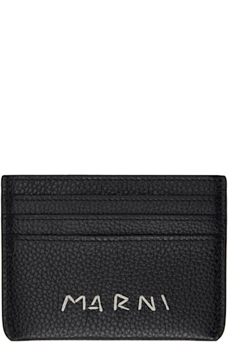 Marni: Black 'Marni' Mending Card Holder | SSENSE UK