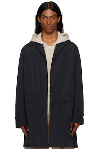 Black Light Mac Coat by Maison Kitsuné on Sale