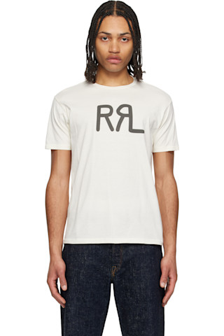 RRL: オフホワイト 'RRL' Ranch ロゴ Tシャツ | SSENSE 日本