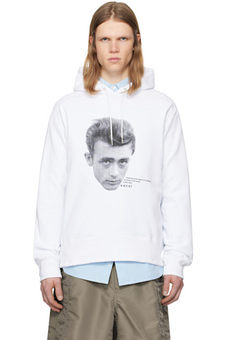 sacai: ホワイト James Dean フーディ | SSENSE 日本 sacai: ホワイト James Dean フーディ | SSENSE 日本