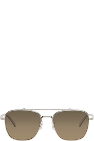 Oliver Peoples: シルバー Avison サングラス | SSENSE 日本