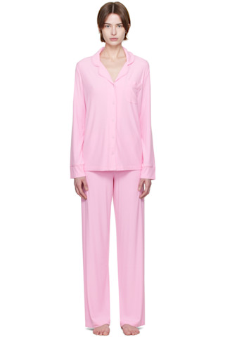 Pink Soft Lounge Sleep Pyjama Set by SKIMS on Sale