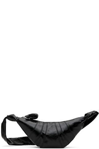 LEMAIRE: Black Small Croissant Bag | SSENSE LEMAIRE: Black Small Croissant Bag | SSENSE
