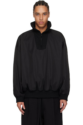 Black Nylon Wool High Jacket by Fear of God on Sale