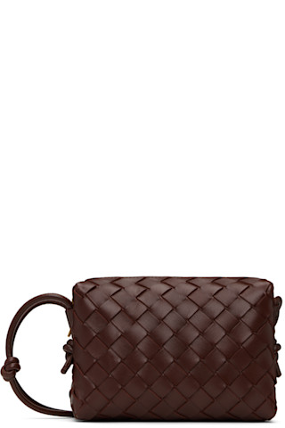 Bottega Veneta: Brown Mini Loop Camera Bag | SSENSE