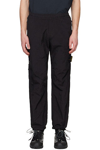 Stone Island: ブラック Regenerated Nylon Metal ECONYL Stone Island: ブラック Regenerated Nylon Metal ECONYL