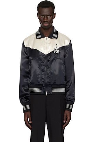 Black & White 'MA' Music Note Jacket by AMIRI on Sale