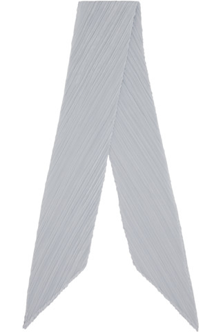 PLEATS PLEASE ISSEY MIYAKE: Gray Basic Scarf | SSENSE