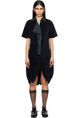 Kiko Kostadinov: Navy Quasar Jersey Minidress | SSENSE Kiko Kostadinov: Navy Quasar Jersey Minidress | SSENSE