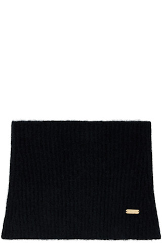 TOM FORD: Black 'Tom Ford' Metal Plaque Snood | SSENSE