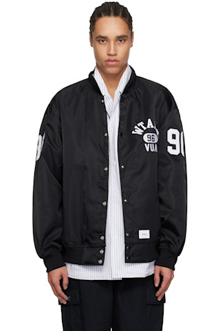 WTAPS: ブラック Team ナイロン ジャケット | SSENSE 日本 WTAPS: ブラック Team ナイロン ジャケット | SSENSE 日本