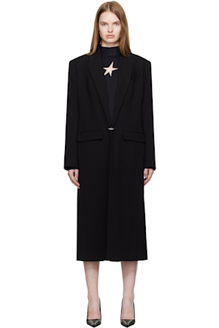 Black Pierced Tailored Coat by Mugler on Sale