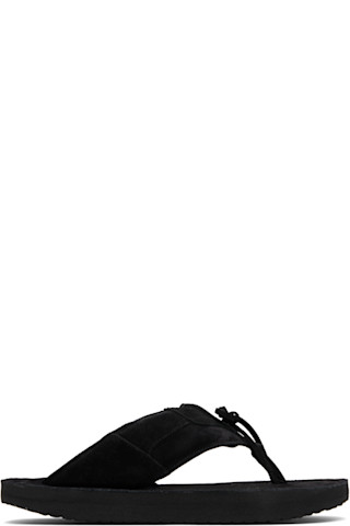 ABRA: SSENSE 独家发售黑色 Platform 人字拖 | SSENSE