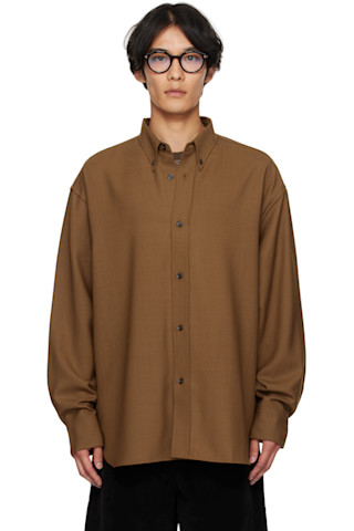 Tan Jude Shirt by Studio Nicholson on Sale