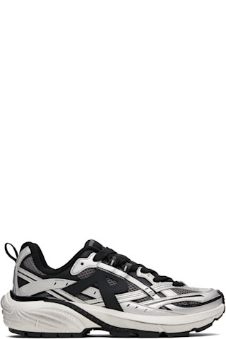 Represent: Silver & Black Storm Runner Sneakers | SSENSE Canada
