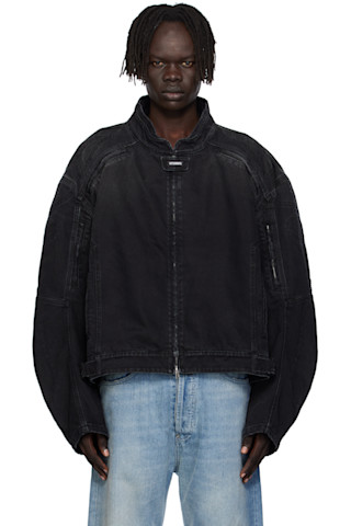 Black Racing Denim Jacket by VETEMENTS on Sale