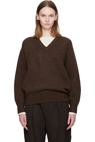 Brown Pound Alpaca Sweater by Nothing Written on Sale
