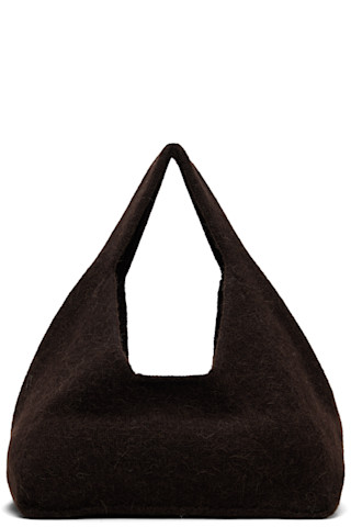 Brown Knit Baby Bindle Bag by Lauren Manoogian on Sale