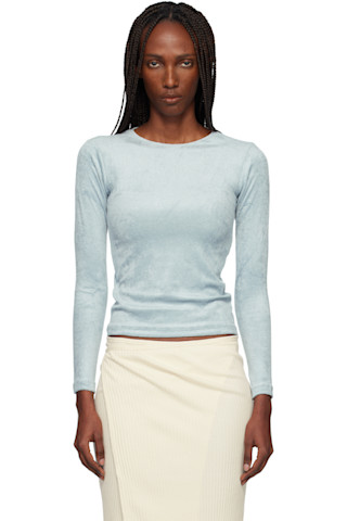 Blue Omo Long Sleeve T-shirt by Baserange on Sale