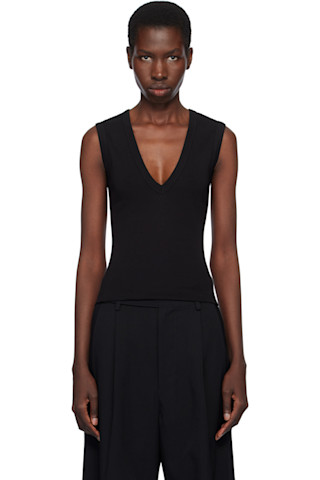 FLORE FLORE: Black Dewi Tank Top | SSENSE