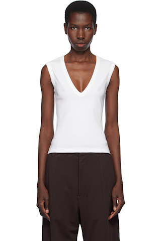 FLORE FLORE: White Dewi Tank Top | SSENSE
