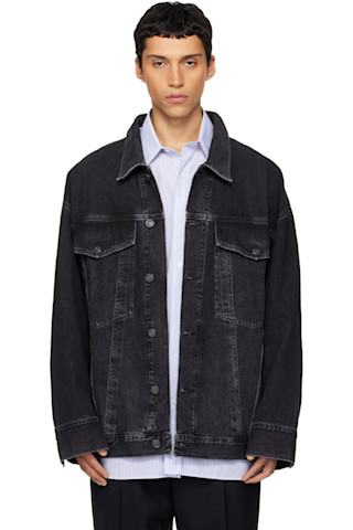 AGOLDE: Black Wayne Denim Jacket | SSENSE