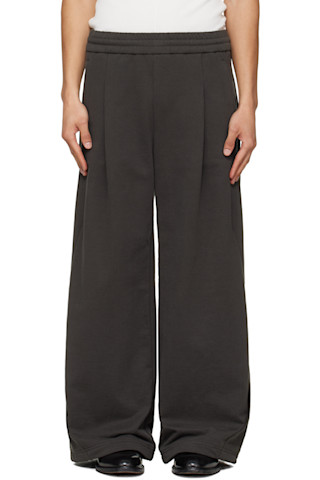 NULLUS: Gray Interweaved Sweatpants | SSENSE UK