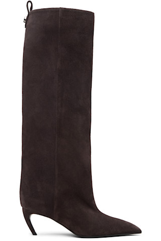 The Attico: Brown Lea Tall Boots | SSENSE