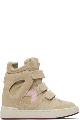 Isabel Marant: Baskets IM3 taupe | SSENSE France