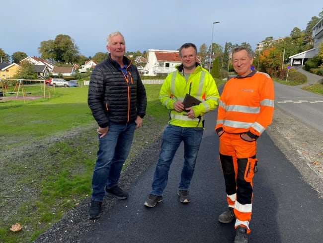 Ferdig støttemur i Elleveien - Frogn kommune