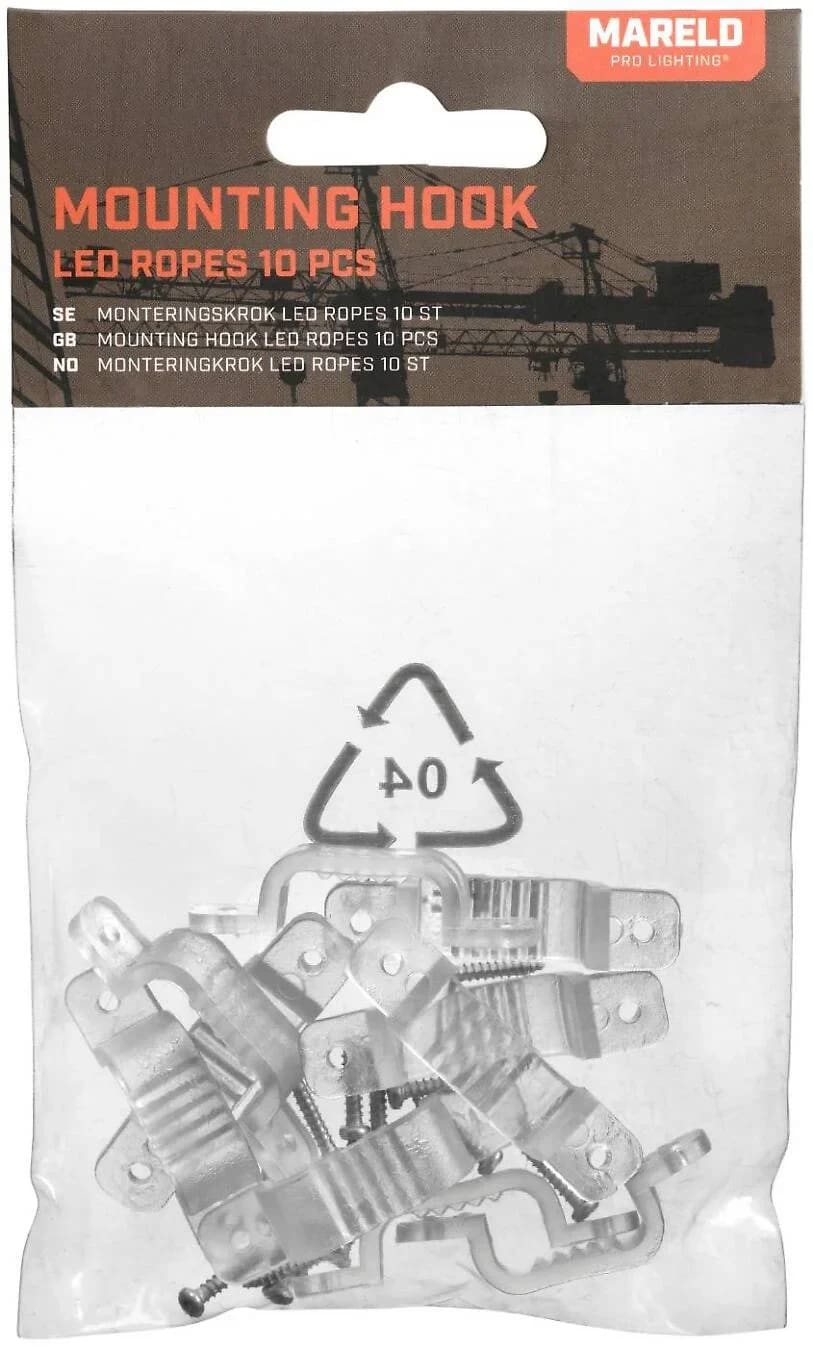 SUNLIT Festeklammer til LED-lyslist (10 stk) Stålprofil AS