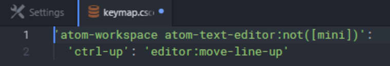 How to handle keybindings in Atom S.Bistrović