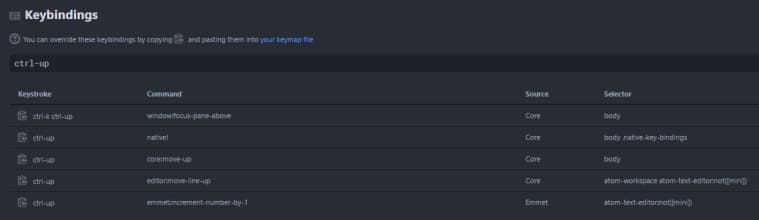 How to handle keybindings in Atom S.Bistrović