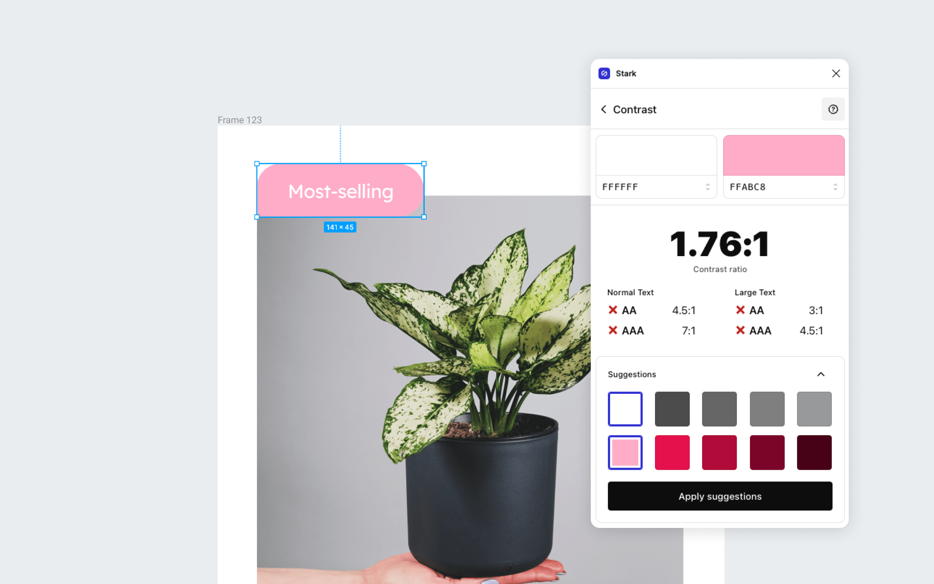 Using Contrast Checker + Color Suggestions