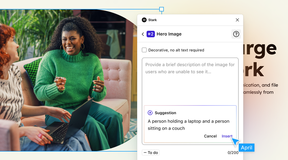 Meet Sidekick, your new AI-powered accessibility assistant in Stark