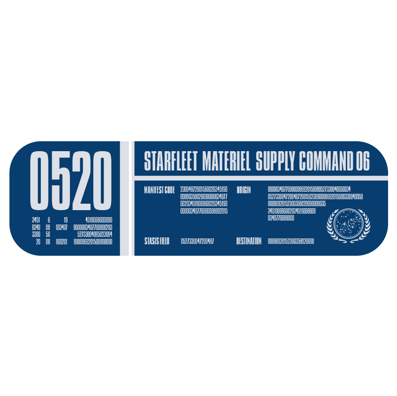 Starfleet Materiel Supply Command Label
