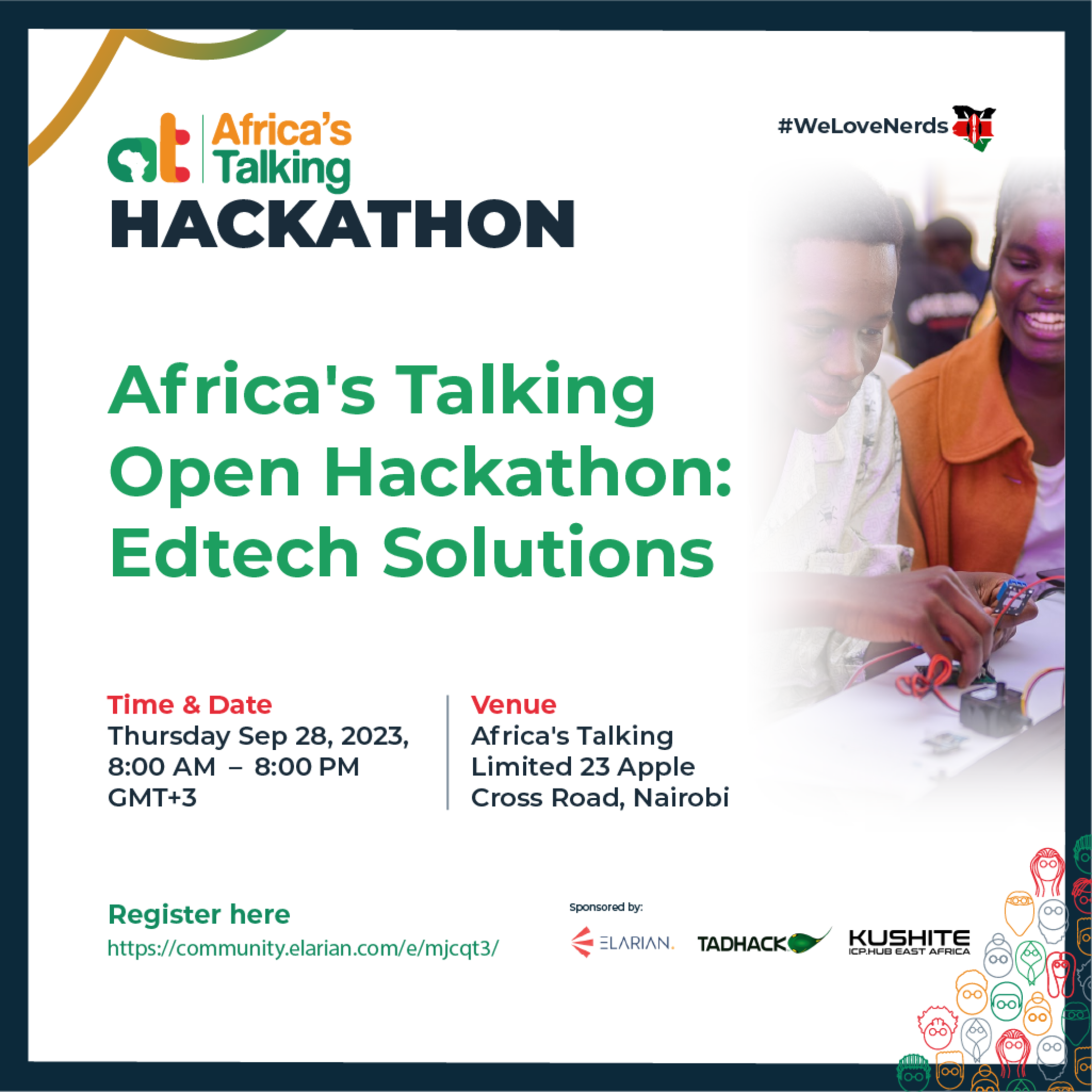 See AFRICA'S TALKING OPEN HACKATHON: EDTECH SOLUTIONS - NAIROBI, KENYA at Africas Talking Africa ...