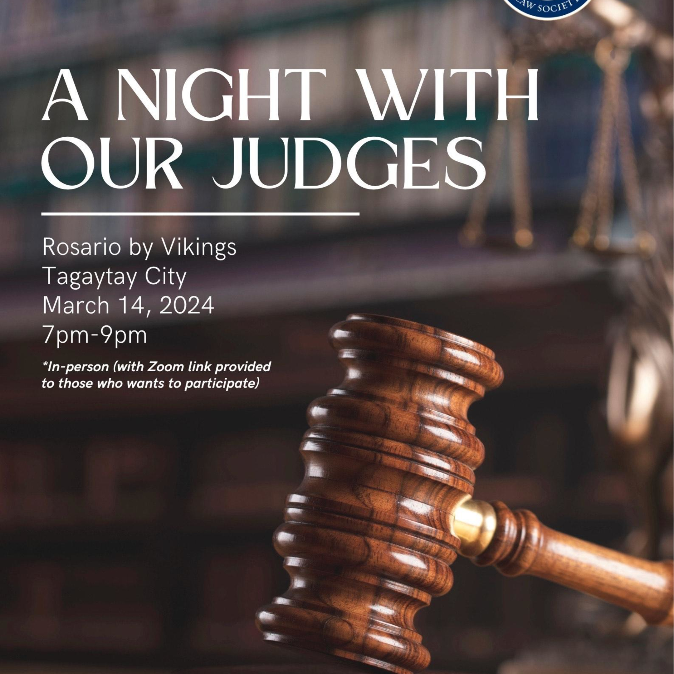 See Night With Our Judges at J. Reuben Clark Law Society Philippines