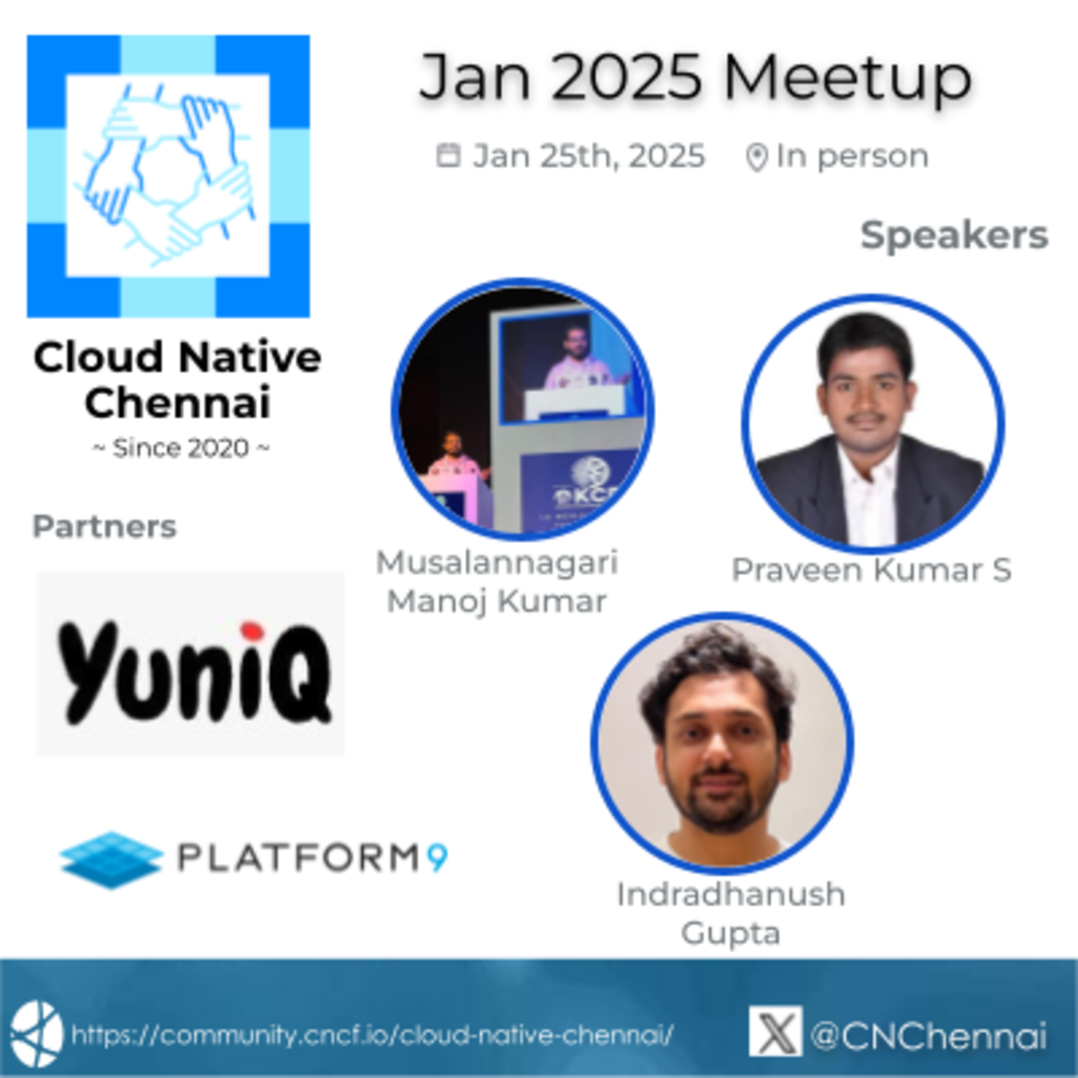 See Cloud Native Chennai - Jan 2025 Meetup at CNCF Cloud Native Chennai