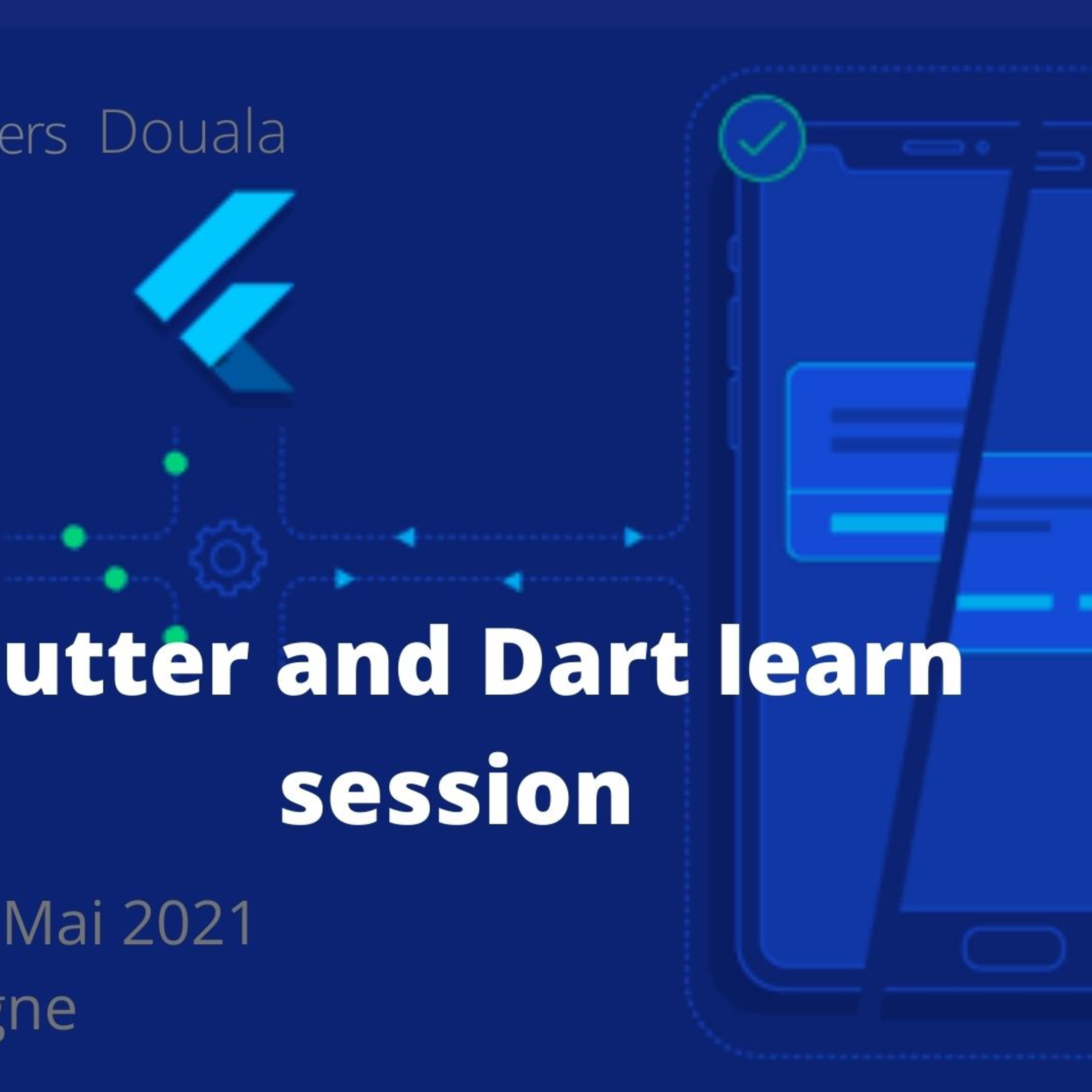 See Study Flutter and Dart Session at Google Developer Groups GDG Douala