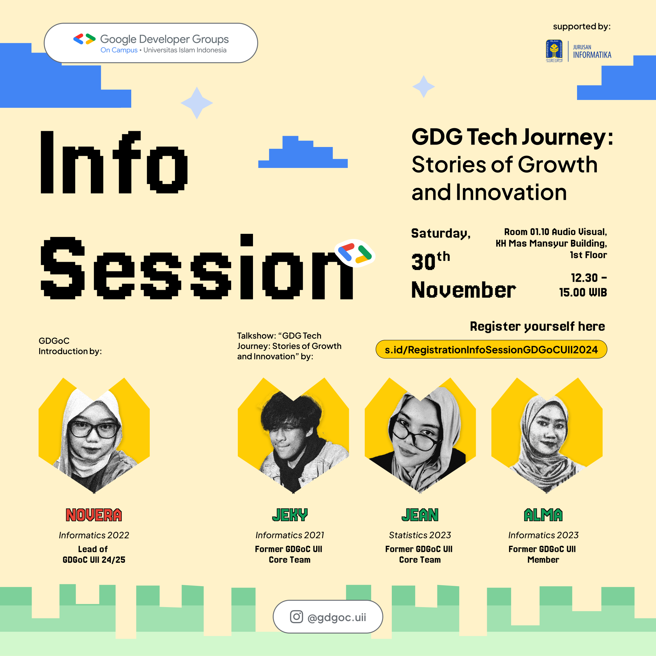 See Info Session GDGoC UII 2024 "GDG Tech Journey: Stories of Growth and Innovation" at Google ...