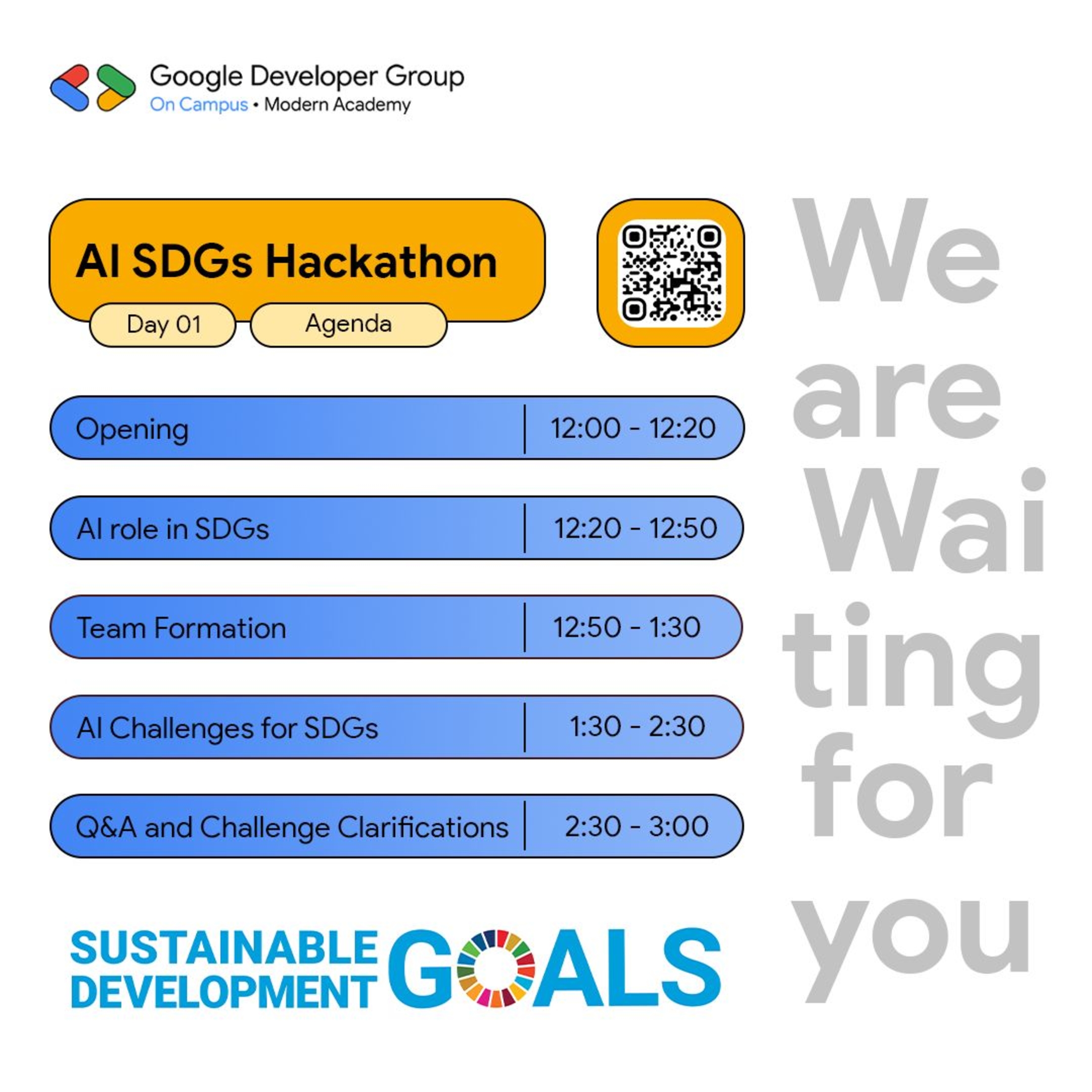 See AI SDGs Hackathon at Google Developer Groups GDG on Campus Modern Academy in Maadi ...