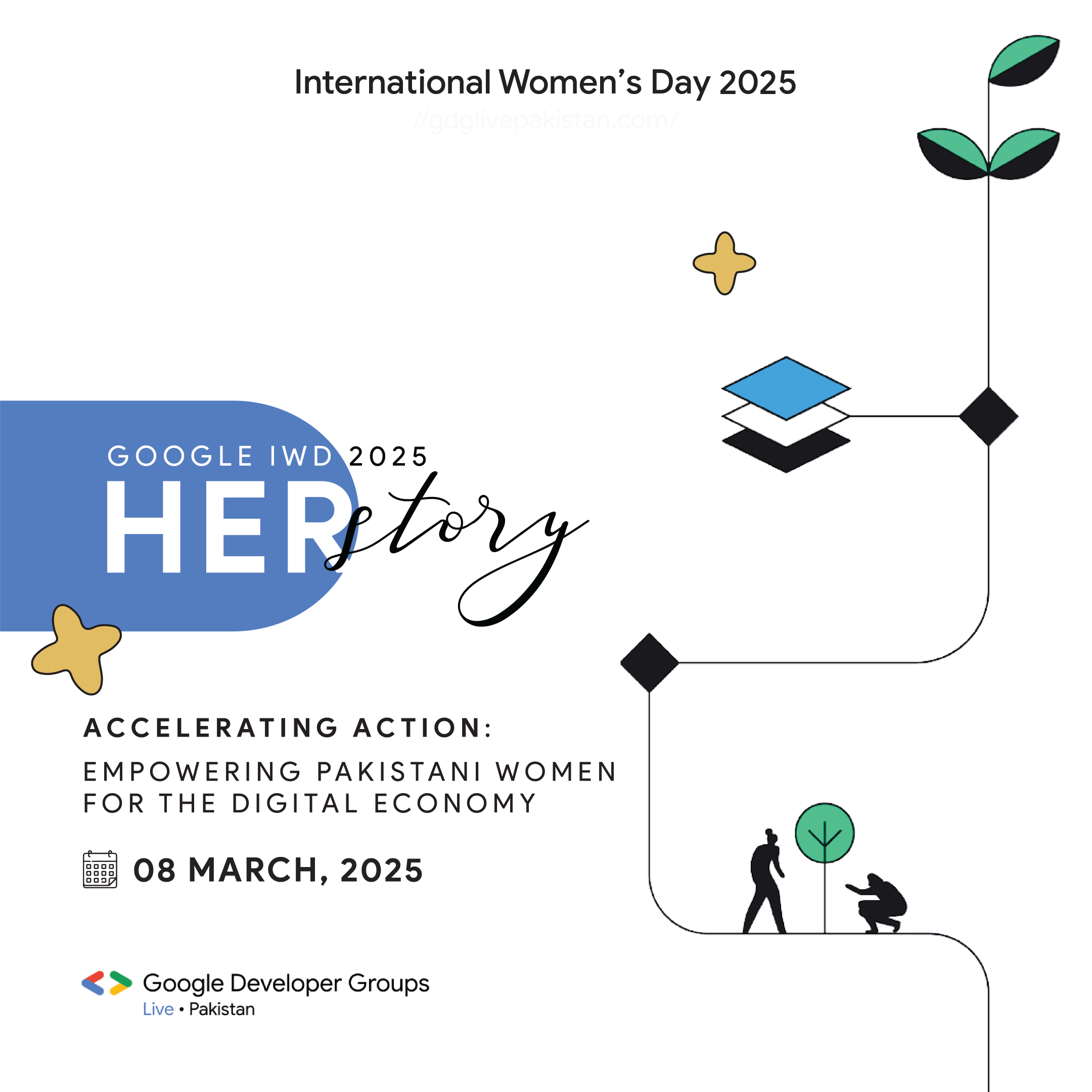 See HERstory: Google IWD 2025 at Google Developer Groups GDG Live Pakistan