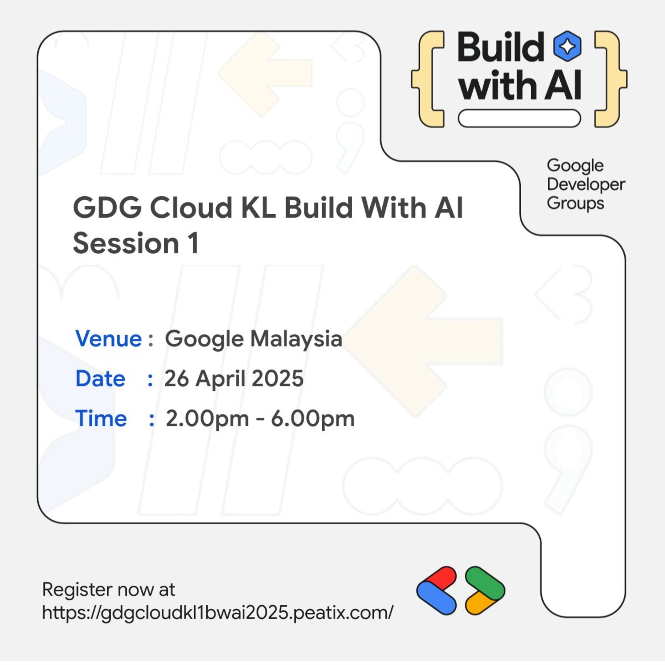 See GDG Cloud KL Build with AI Session 1 at Google Developer Groups GDG ...
