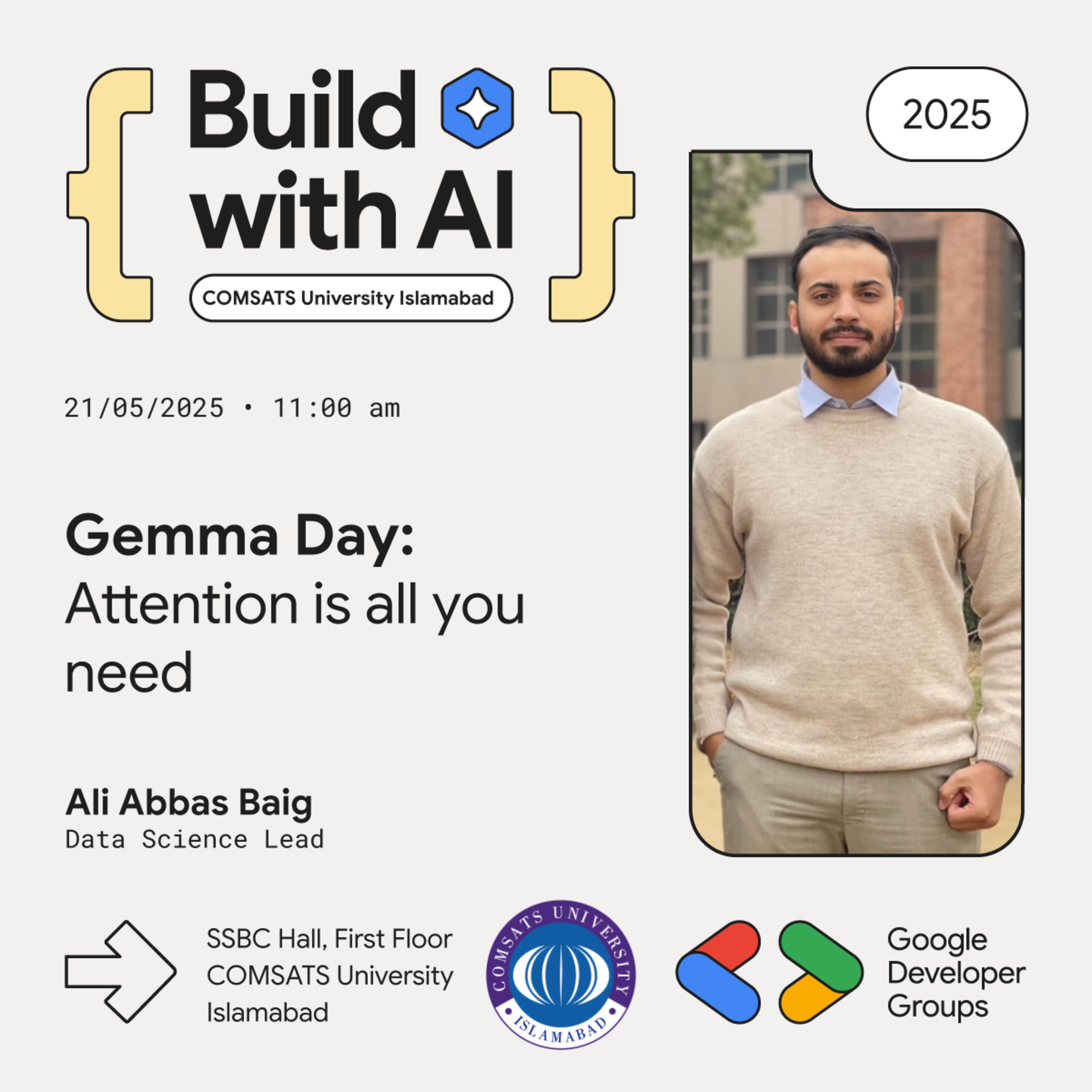 See Gemma Day: Attention is All You Need at Google Developer Groups GDG on Campus COMSATS ...