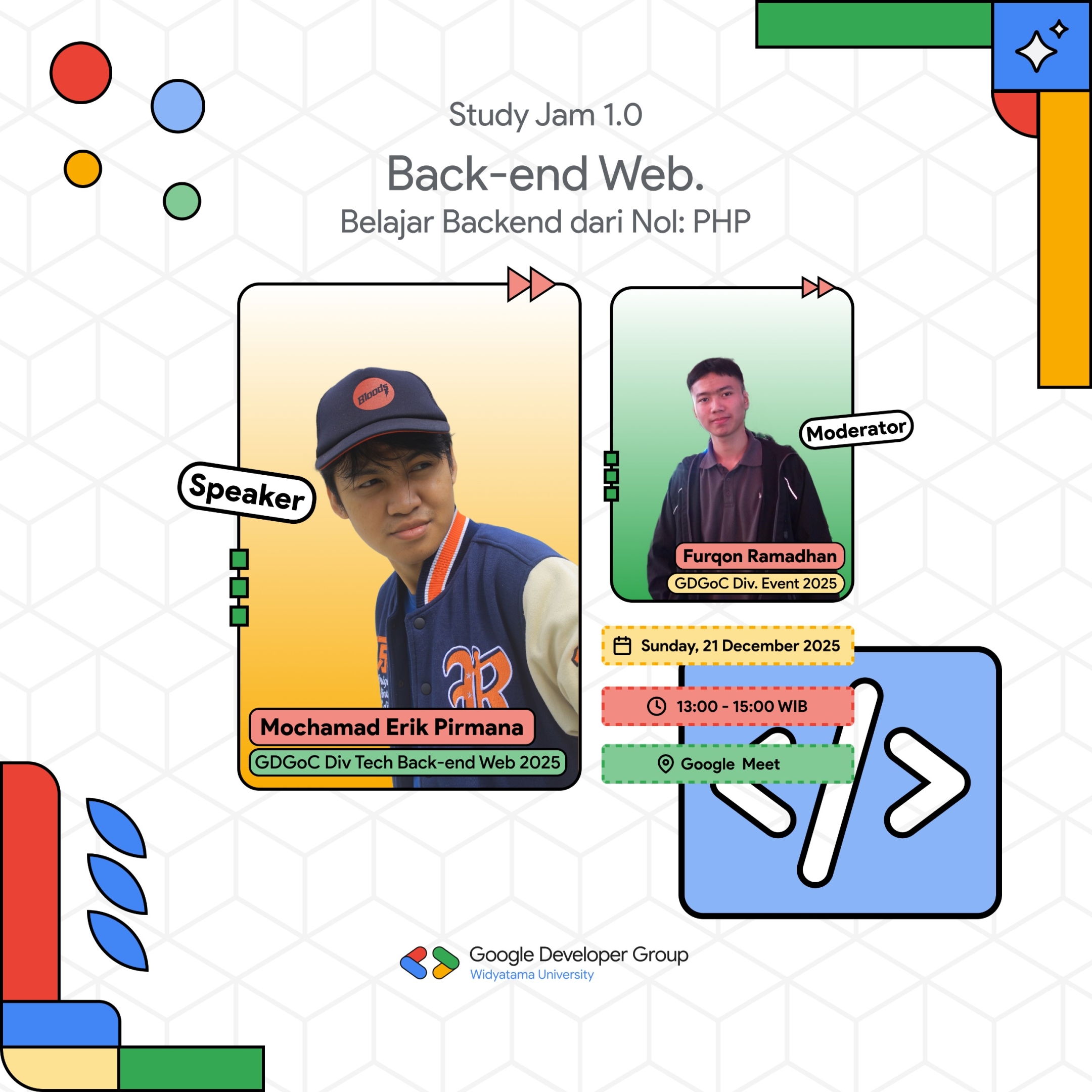 See Backend Class : Learning Backend till Zero: PHP at Google Developer ...