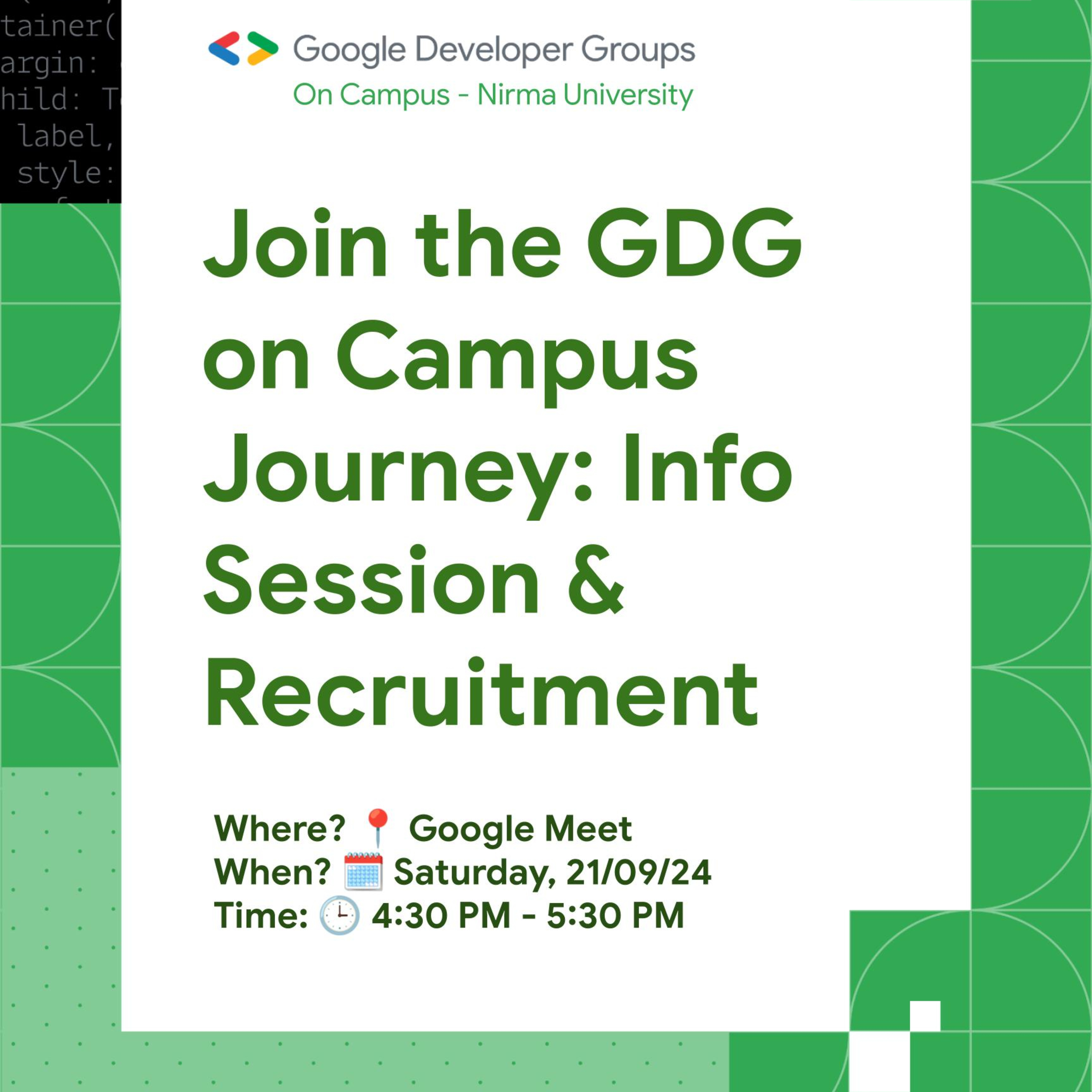 See Join the GDG on Campus Journey: Info Session & Recruitment at ...
