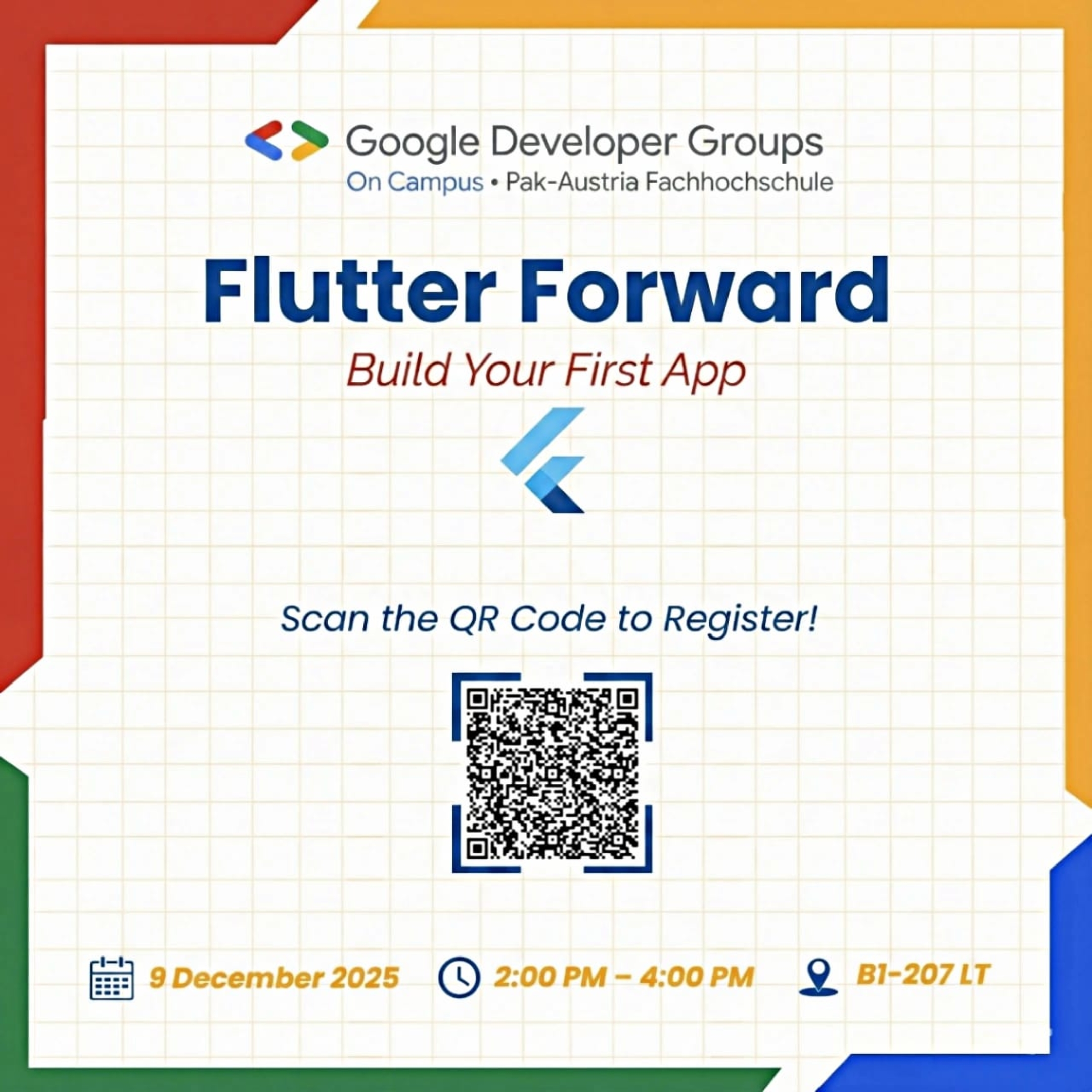 See Flutter Forward: Build Your First App at Google Developer Groups GDG on Campus Pak-Austria ...