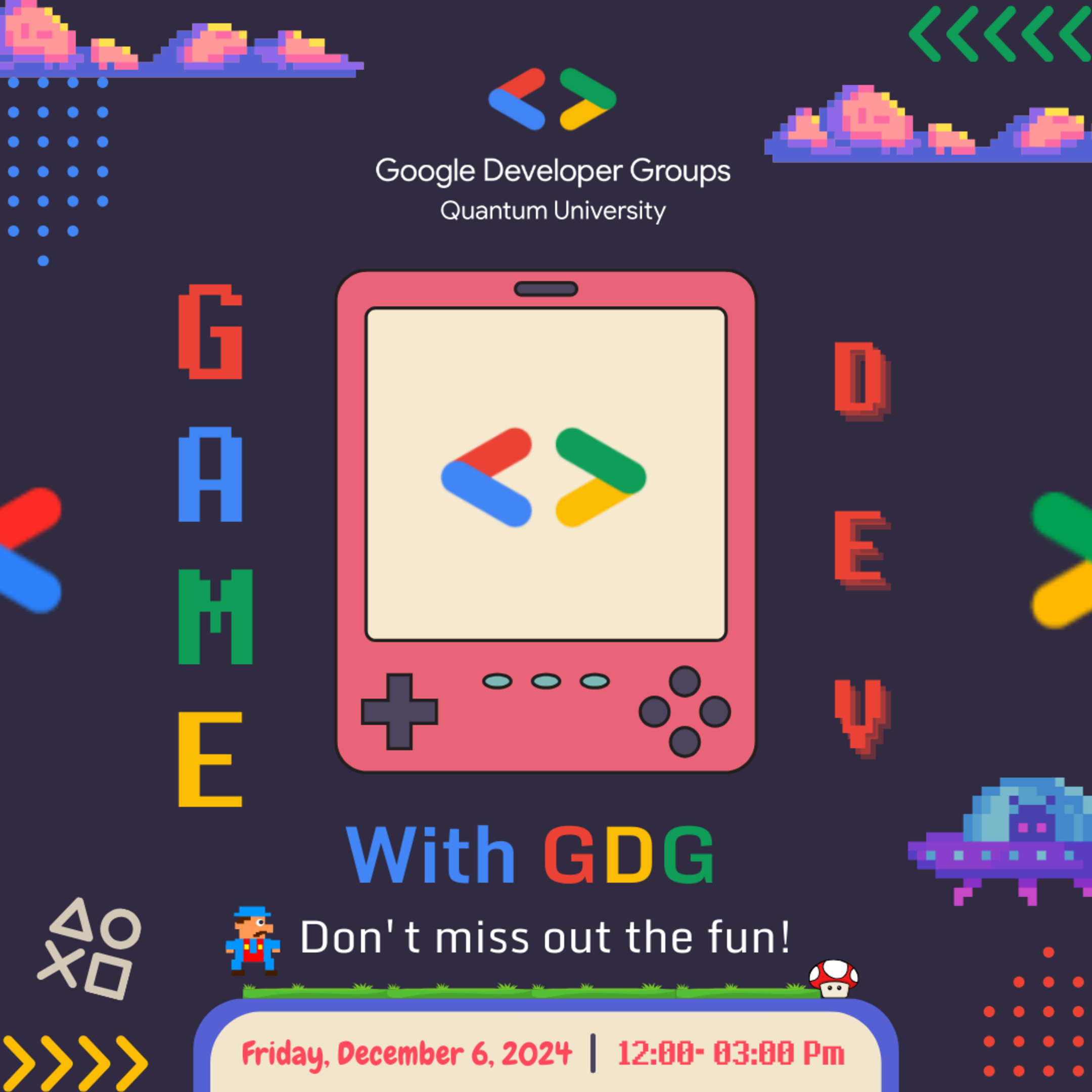 See GDG Game Development Workshop: Build & Innovate at Google Developer ...
